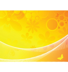 Abstract spring floral background with orange Vector Image
