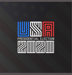 Us presidential election logo 2020 template for Vector Image