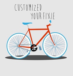 Customized your fixie 1 Royalty Free Vector Image
