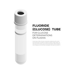 Fluoride vacutainer tube for glucose Royalty Free Vector