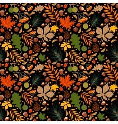 Fall leaves seamless pattern Royalty Free Vector Image