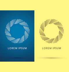 Round circle abstract company logo Royalty Free Vector Image