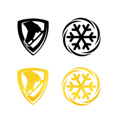 Figure skating emblem Royalty Free Vector Image