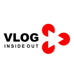 Popular vlog logo flat style Royalty Free Vector Image