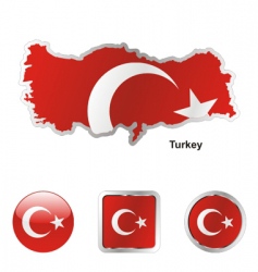 Republic of turkey - map Royalty Free Vector Image