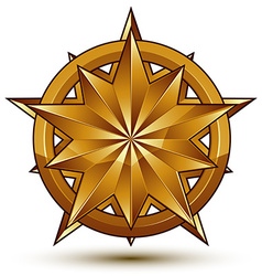 3d classic royal symbol sophisticated golden star Vector Image