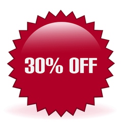 30 off sticker Royalty Free Vector Image - VectorStock