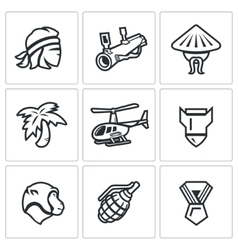 Special forces soldiers and military weapons Vector Image