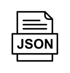 Json file document icon Royalty Free Vector Image