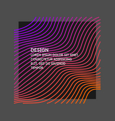 Rectangular frame on dynamic colorful background Vector Image