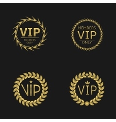 Golden vip label Royalty Free Vector Image - VectorStock