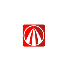 Creative abstract round square logo design Vector Image