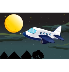 Aeroplane Flying Background Royalty Free Vector Image