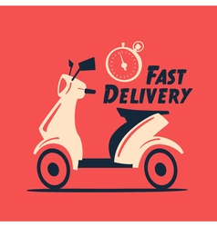 Fast and free delivery cartoon Royalty Free Vector Image