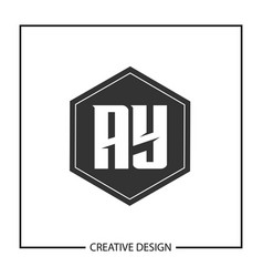 Initial letter ay logo template design Royalty Free Vector