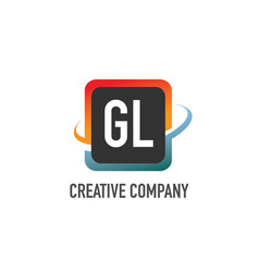 Initial letter gl finance creative logo design Vector Image