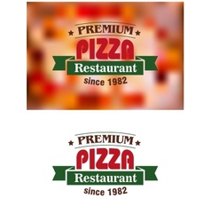 Italian pizza restaurant banners and labels Vector Image