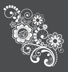 Retro wedding lace single design set Royalty Free Vector