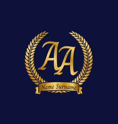 Initial letter a and z az monogram logo design Vector Image
