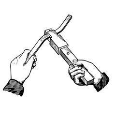 Metal bowing Royalty Free Vector Image - VectorStock