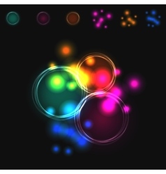 Colorful glow spotlights background Royalty Free Vector