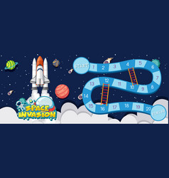 Count number space theme Royalty Free Vector Image