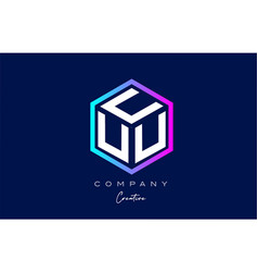Pink blue xxxxxxxxx three letter cube alphabet Vector Image