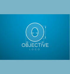 Ogo template letter o in the style Royalty Free Vector Image