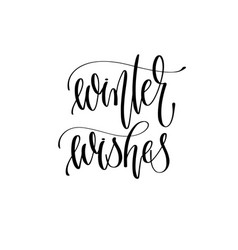 Warm winter wishes golden hand lettering winter Vector Image