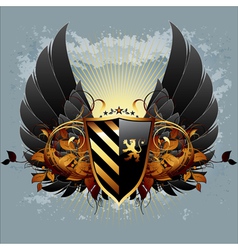 Heraldry musical shield Royalty Free Vector Image