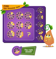 Find missing item shapes Royalty Free Vector Image