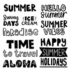 Unique lettering poster with a word summer Vector Image