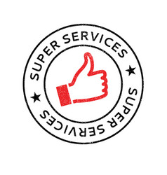 Super services rubber stamp Royalty Free Vector Image