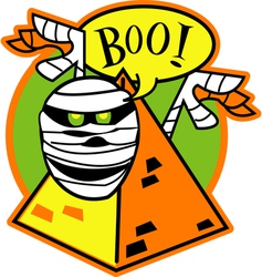 Letter m vocabulary walking mummy Royalty Free Vector Image