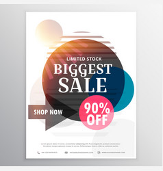 Abstract promotional sale flyer poster design Vector Image