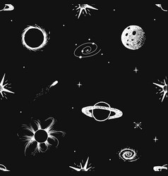 Space seamless pattern Royalty Free Vector Image