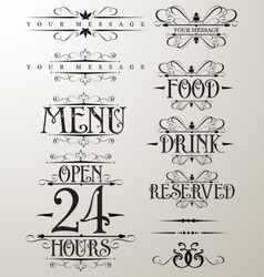 Menu design element Royalty Free Vector Image - VectorStock