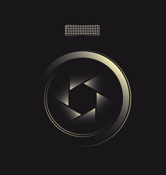 Lens symbol for photographer Royalty Free Vector Image