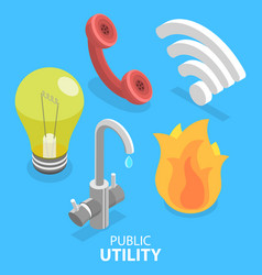 3d isometric flat utility Royalty Free Vector Image