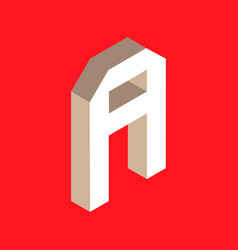 Isometric letter e Royalty Free Vector Image - VectorStock