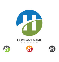 H letter logo template Royalty Free Vector Image