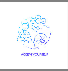 Self understanding concept icon Royalty Free Vector Image