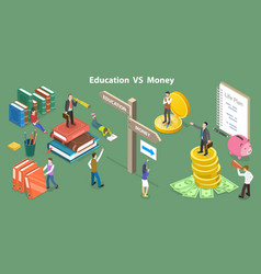 Graduation flat isometric concept Royalty Free Vector Image