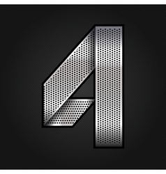 Letter metal chrome ribbon - Mathematical signs Vector Image