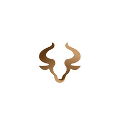 Creative bull head logo Royalty Free Vector Image
