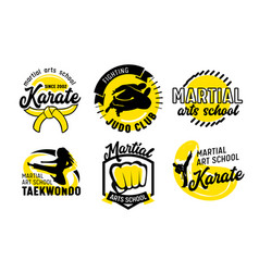 Mixed martial arts logo Royalty Free Vector Image