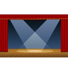 Theater stage with wooden floor Royalty Free Vector Image