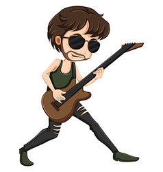 Rocker cartoon Royalty Free Vector Image - VectorStock