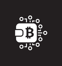 Bitcoin logo black and white Royalty Free Vector Image
