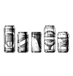 Set beverage cans Royalty Free Vector Image - VectorStock